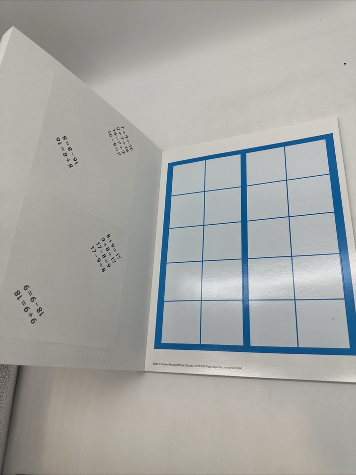 BJU Math 2 Student Manipulatives Packet, Bob Jones 2nd Grade (4th ...