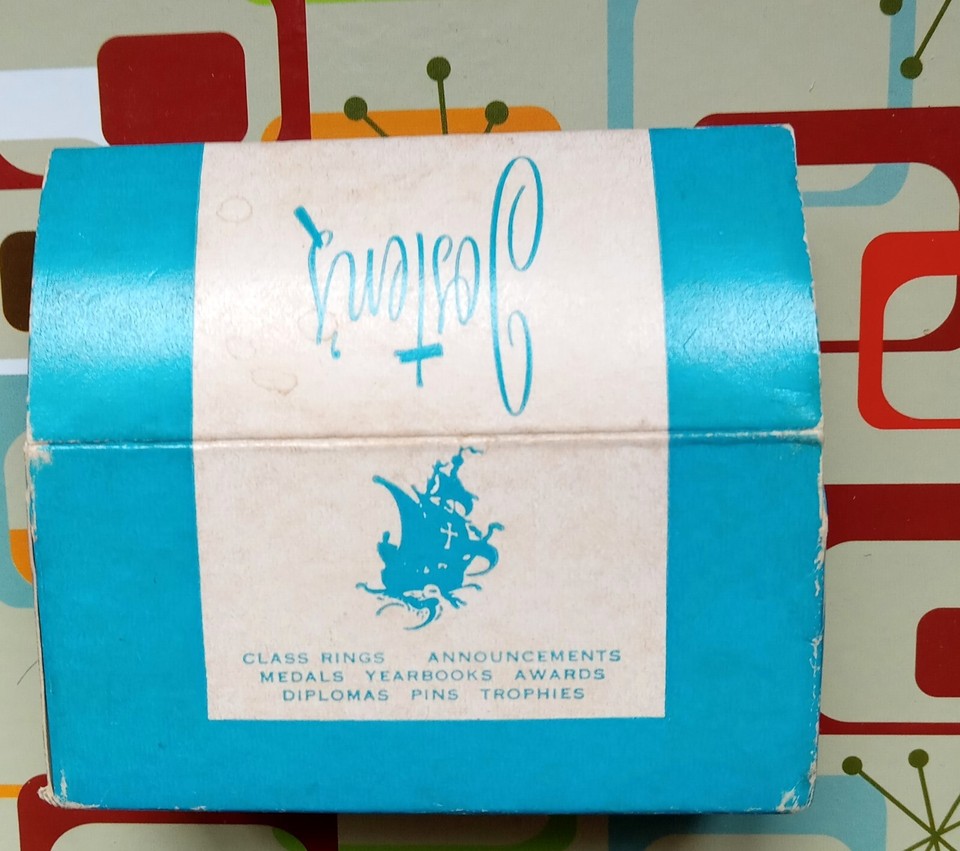 Rare Vtg 60s JOSTENS Graduation Class Box For Name Card Announcements ...
