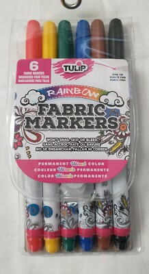 Tulip Writer Fabric Markers 6/Pkg-Primary | eBay