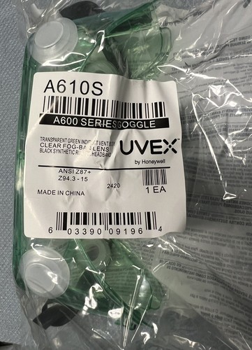 Honeywell A610S Indirect Vent Clear Lens Safety Goggles for sale online ...