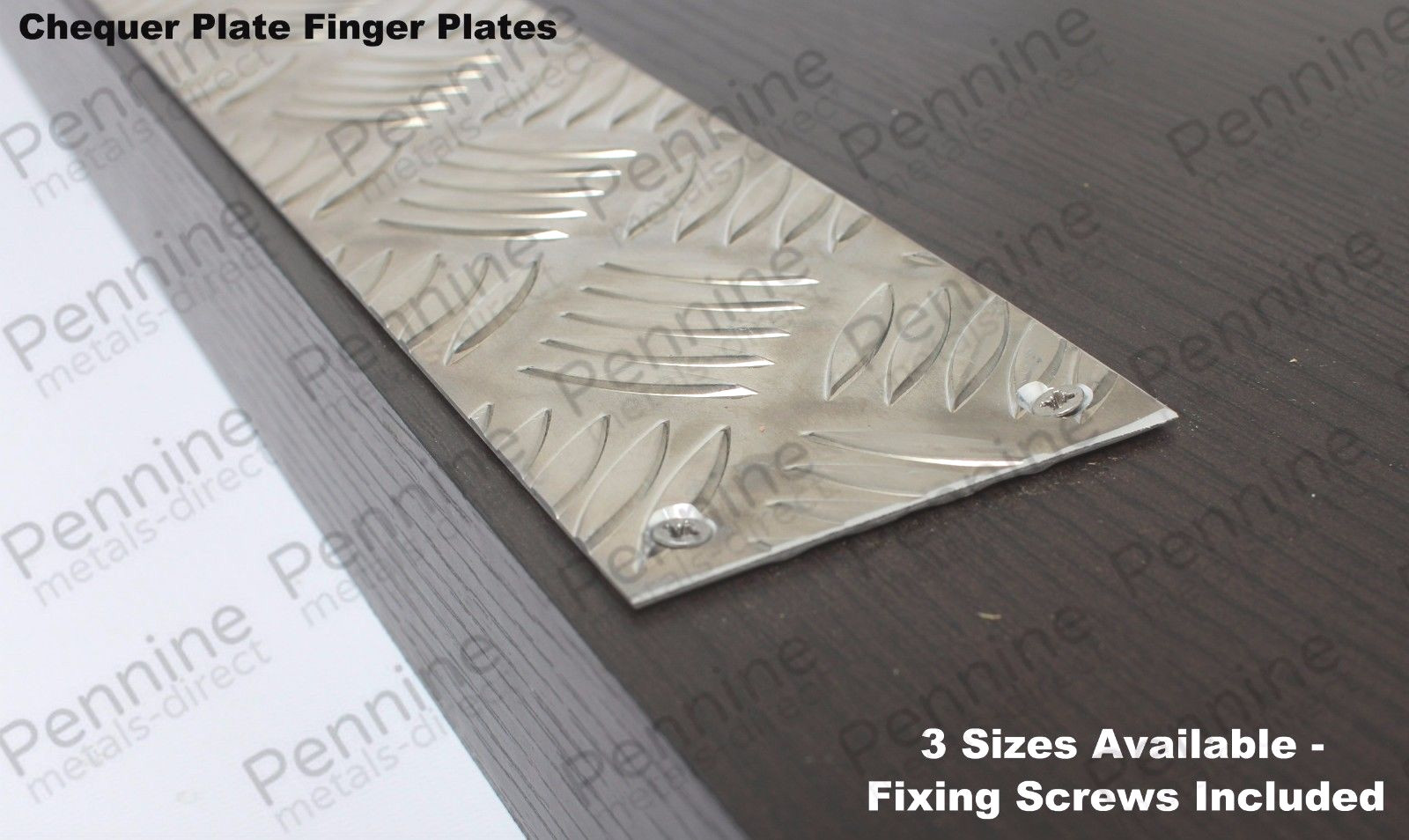 Door FINGER PLATE PUSH PLATES 3 Sizes x 6 Finishes Available + SCREWS ...