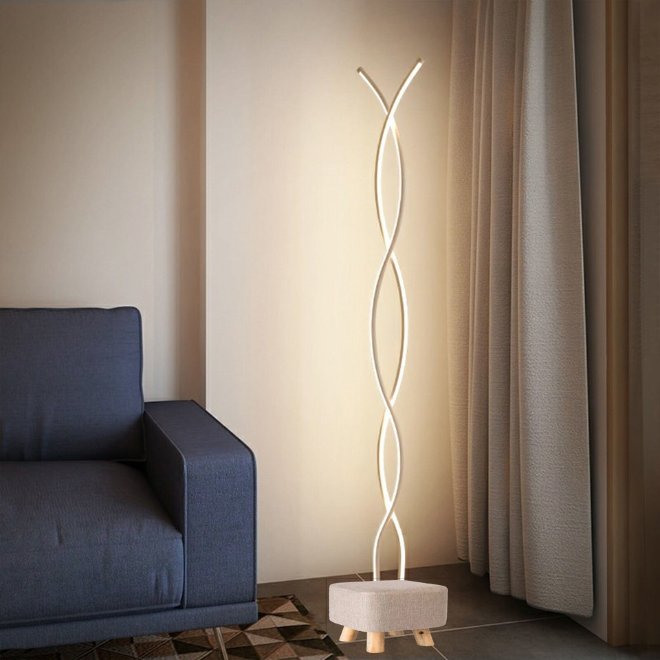 LED Modern Spiral Floor Lamp Twist Standing Lamp Corner Floor Lamp for ...