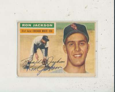 Ron Jackson White Sox #186 1956 Topps signed card jsa auction letter | eBay