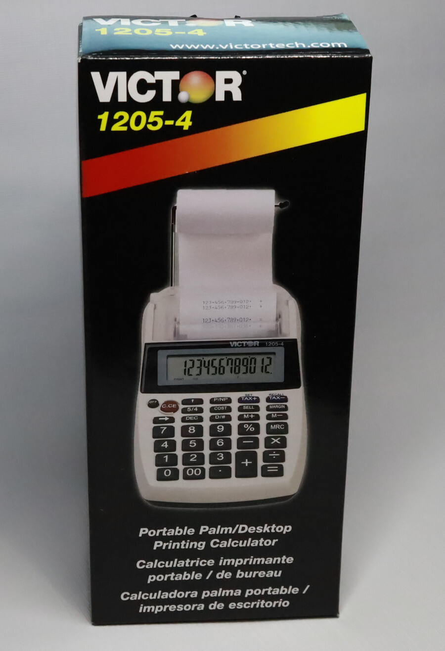 VICTOR 1205-4 LCD Portable Printing Calculator 12 Digit New Sealed | eBay