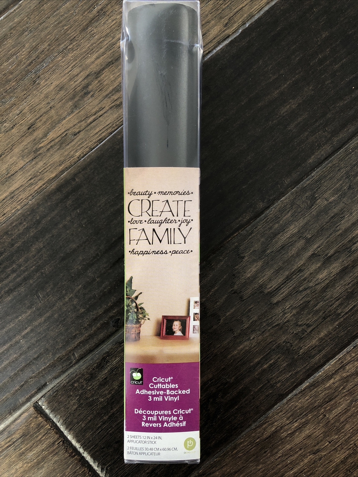 CRICUT Cuttables, 2 sheets of BLACK adhesive backed 3 mil vinyl MIP ~ 2 ...