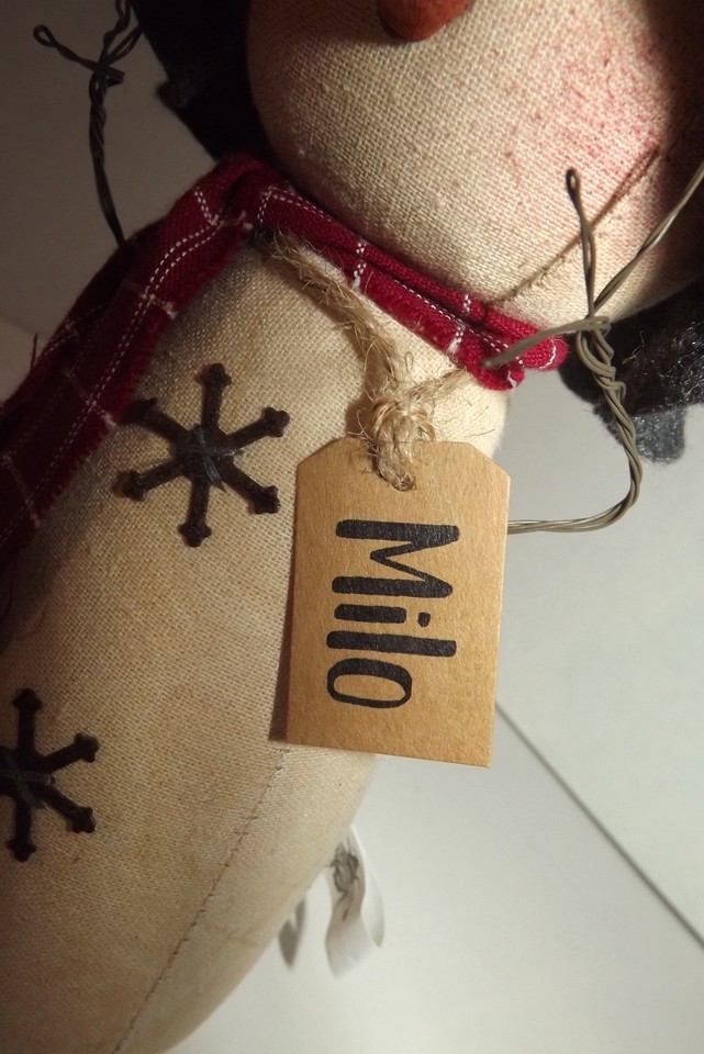 Honey & Me Plush Snowmen Set Milo & Palmer Teastained Rag Scarfs ...