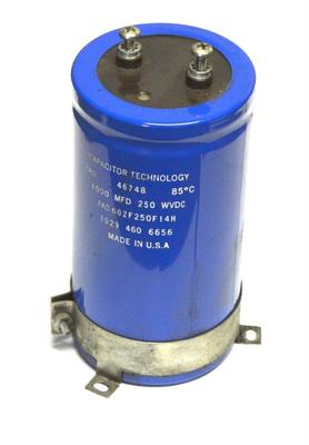 CAPACITOR TECHNOLOGY 46748 CAPACITOR 6000 MFD 250 WVDC (2 AVAILABLE) | eBay
