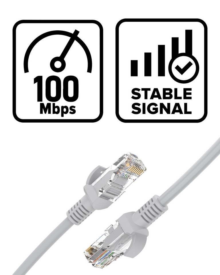 ANNKE 60ft 100ft CAT5E POE Ethernet Cable LAN RJ45 for Security IP ...