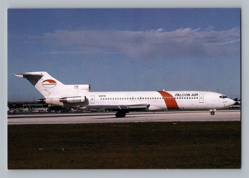 Aviation Airplane Postcard Falcon Air Express Airlines Boeing 727-224 ...
