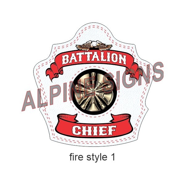 Fire Chief Engineer Firefighter Helmet Front Shield sticker - Custom ...