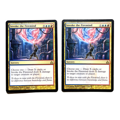 2x Invoke the Firemind LP Guildpact Rare MTG See Photos Magic the ...
