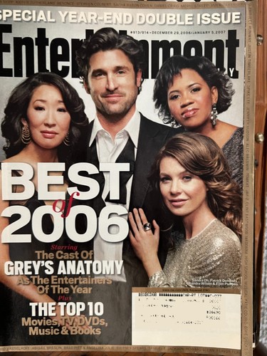 Entertainment Weekly Patrick Dempsey, Best of 2006, Grey's, December ...