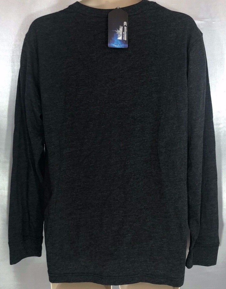 NWT PURDUE "OLD GOLD & BLACK" CHARCOAL LNG SLV T-SHIRT, LARGE GREAT ...