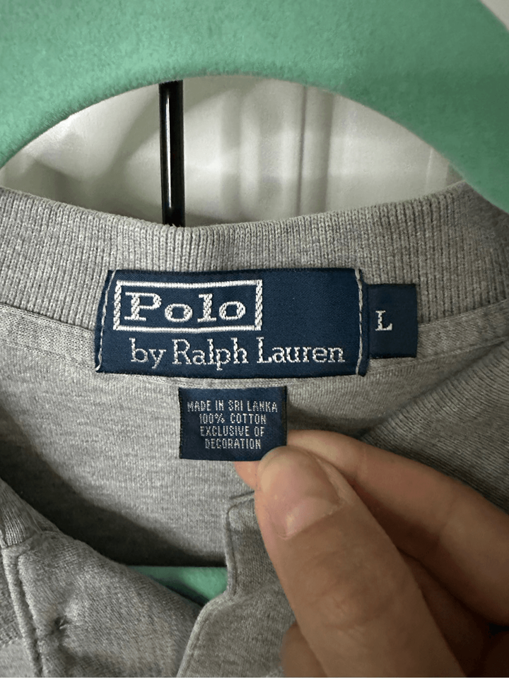 VTG Polo by Ralph Lauren Original Pony Grey Polo Shirt Men's L Grey ...