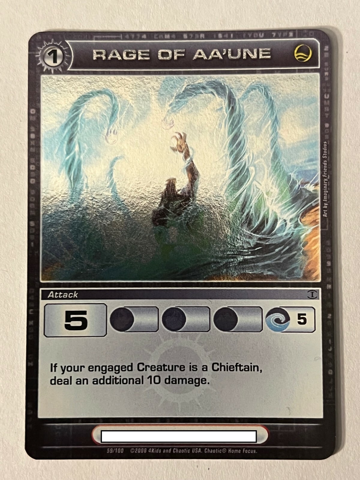 Chaotic 59/100 Rage of Aa'une Holo Foil Rare Attack Card | eBay