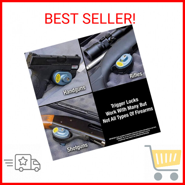 Master Lock 90TRISPT Gun Trigger Lock with Key, Pack 3 of Keyed-Alike ...