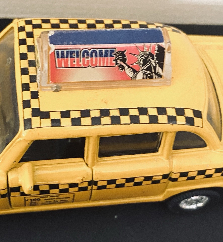 Die Cast Classic New York City Old Fashion Yellow Taxi Cab Toy Model 5 ...