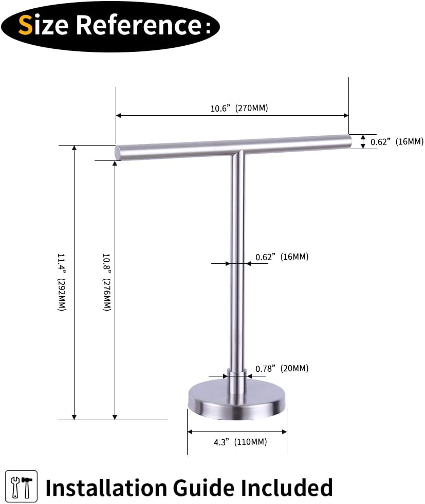 BEIGEEWY Modern Free Standing Countertop Hand Towel Holder Tree Rack ...