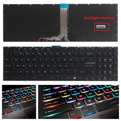 New For MSI GE75 GE65 Raider 9SE-206CN 8RF-041CN Per-key RGB Backlit US ...