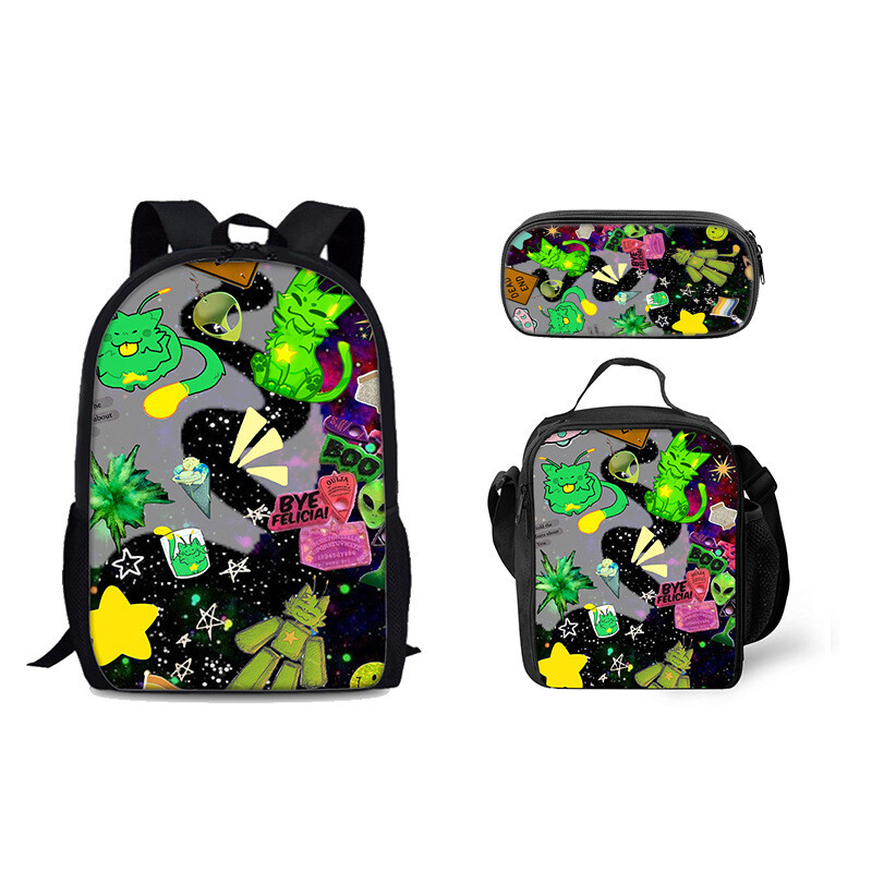 Cosplay Regretevator Gnarpy Cat Kids Backpack Schoolbag Pencil Case ...