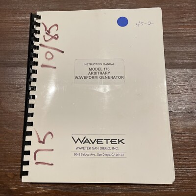 Manuals & Books - Wavetek Model