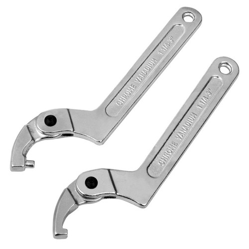 Opening Nut Key Water Meter Wrench Adjustable Spanner Hook Wrenchs C ...