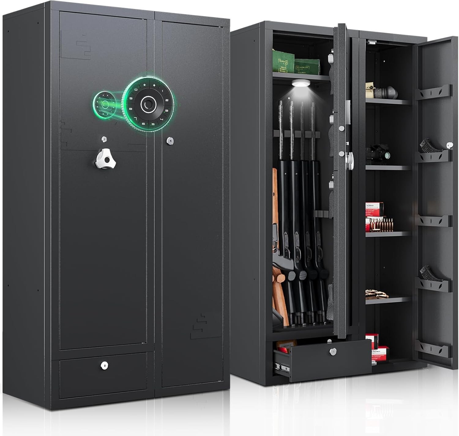 New 15-18 Gun Safes for Home Rifle & Pistols, Large Gun Safe for ...
