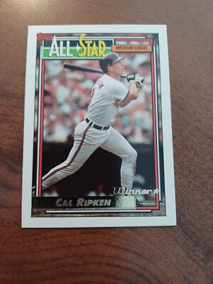 CAL RIPKEN JR. 1992 Topps Gold Winner # 400 Baseball Card ORIOLES 92 A ...