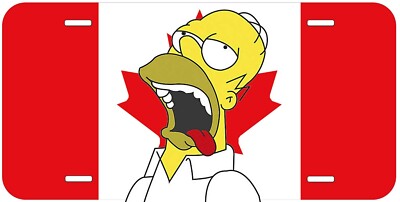 Homer Canada Aluminum Car License Plate 6x12 | eBay
