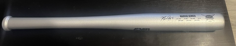 COREY SEAGER & MARCUS SEMIEN TEXAS RANGERS SILVER SLUGGER BAT 6-18-24 ...