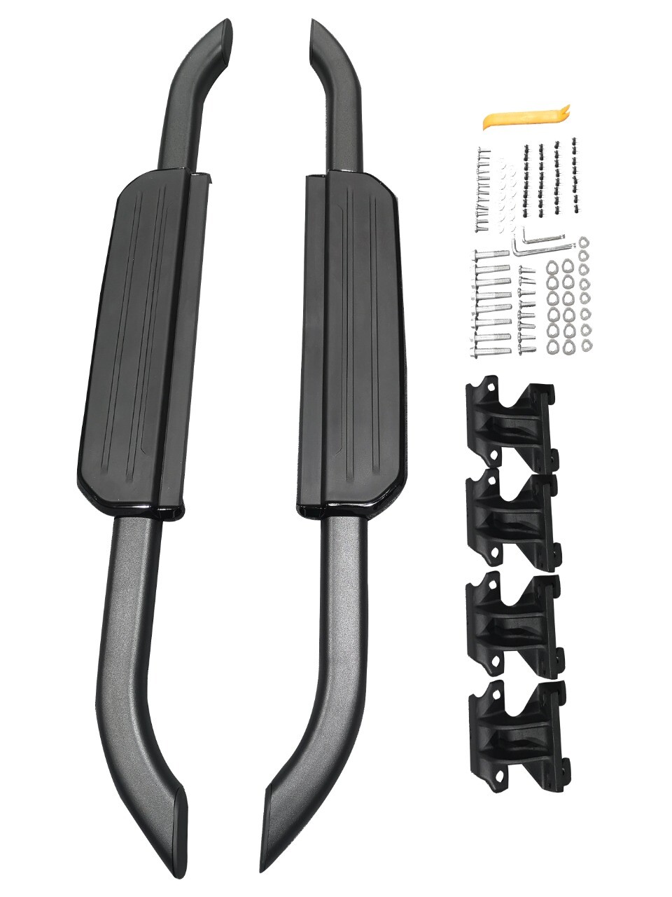 FOR LAND ROVER DEFENDER 90 L663 RUNNING BOARD SIDE STEPS BLACK EDITION ...