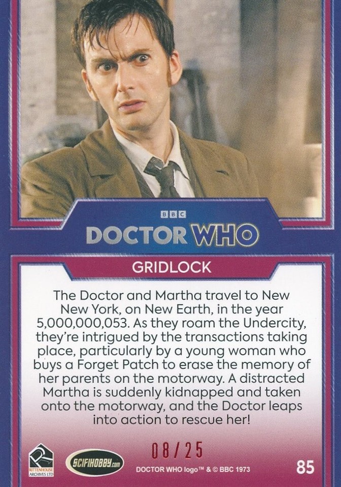 Rare New 2023 Doctor Who Red TARDIS Parallel Base chase card number 85 ...
