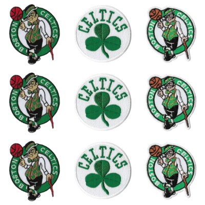 Lot SET Of 9 Boston Celtics NBA Iron on Patches Embroidered Emblem ...