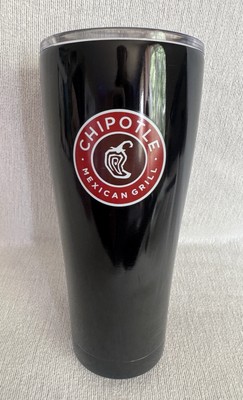 Chipotle Black Metal 32 Oz Travel Cup Tumbler w/ Lid & Straw NEW Mint ...