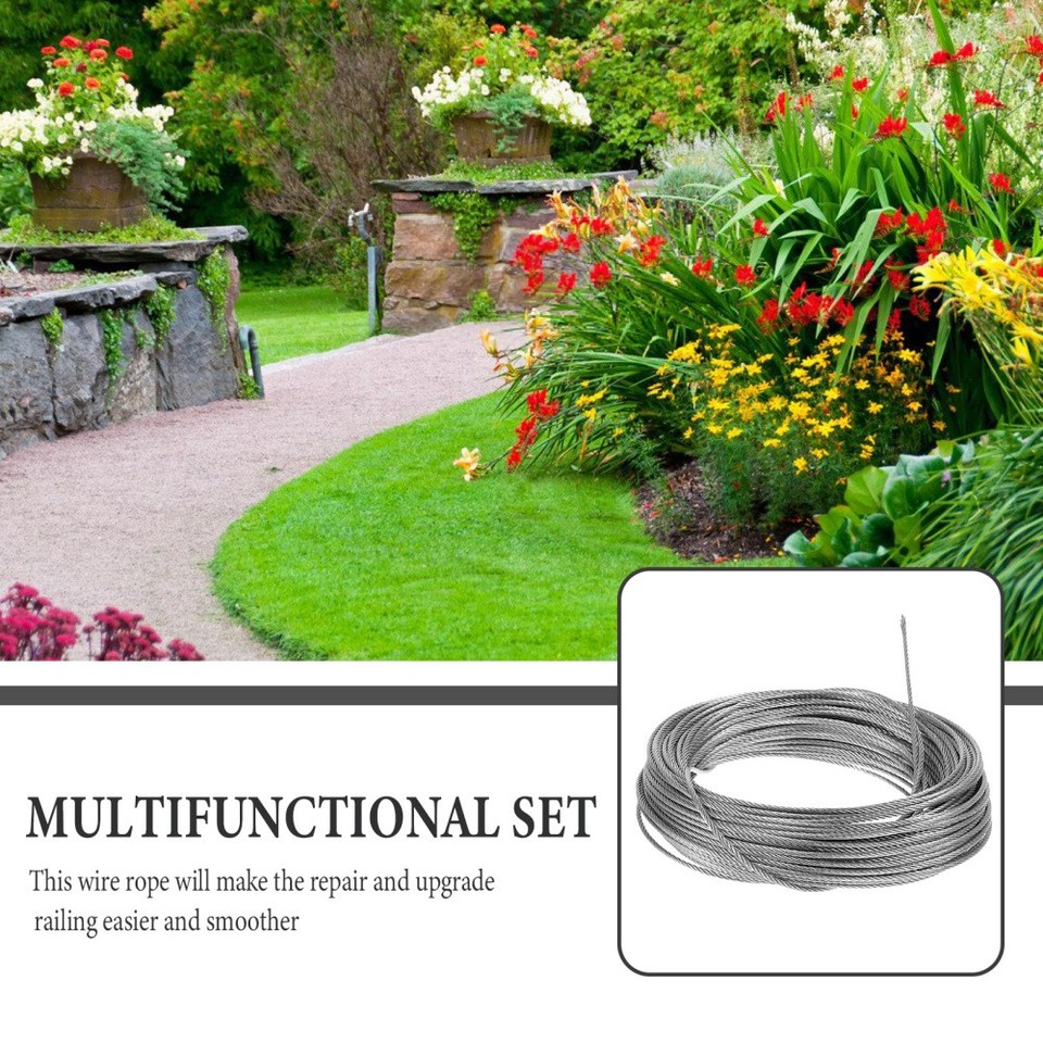 Curtain Rope Set Rigging Cable Railing Steel Grommet Heavy Duty Wire | eBay