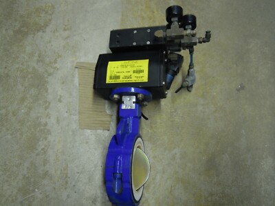 PENTAIR KEYSTONE 4" BUTTERFLY VALVE PNEUMATIC ACTUATOR 150psi 10bar ...