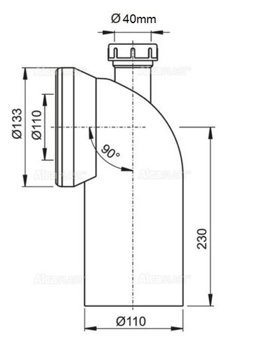 Pan Connector For Toilet -With 40mm Comp Inlet 110mm Push-fit | eBay UK