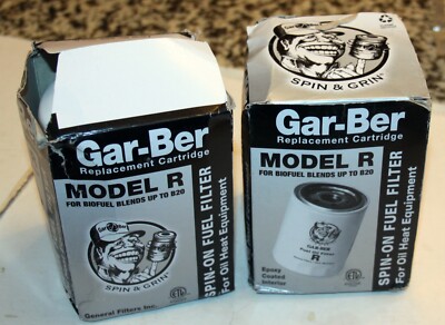 2X Gar-Ber Model R Spin On Furnace Fuel Oil Filter Epoxy Coated Garber ...