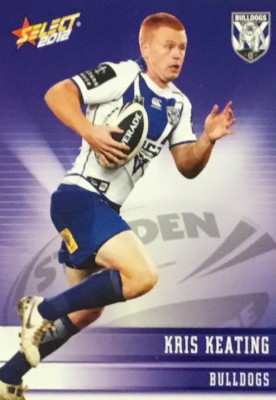2012 NRL SELECT CHAMPIONS CANTERBURY BULLDOGS KRIS KEATING CARD #28 ...