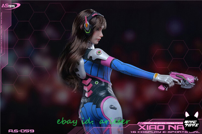 New ASToys 1/6 AS-059 Overwatch Esports Girl DVA Cortana Action Figure ...