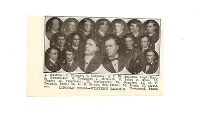 Lincoln Railsplitters 1909 Team Picture Les Nunamaker Frank Jude | eBay