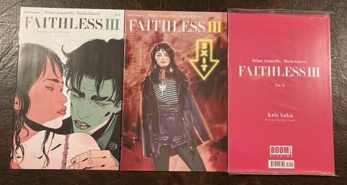 FAITHLESS III #3 SET OF 3 1:25 EROTIC VARIANT ANKA LOTAY LLOVET COMIC ...