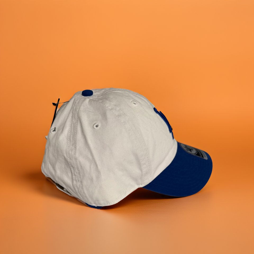 '47 Brand Los Angeles LA Dodgers Clean Up MLB Dad Hat Cap White/Blue | eBay