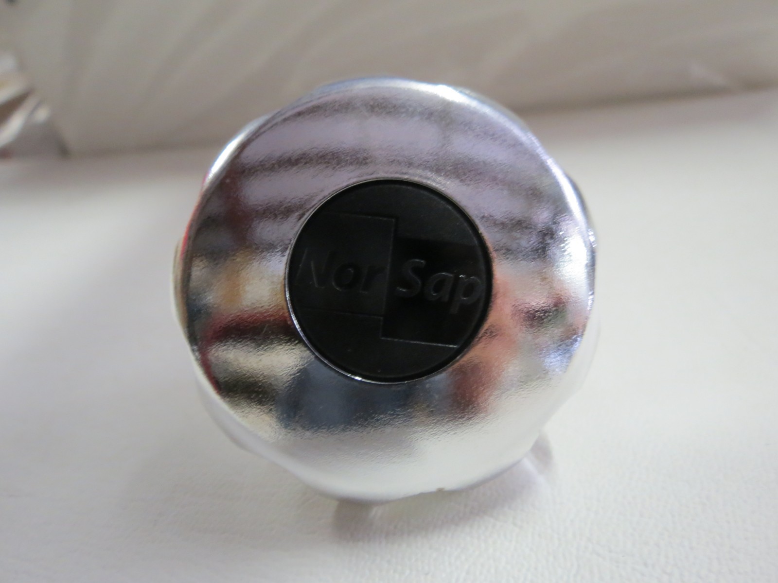 NorSap Adjustment Knob with NorSap Logo, ø60 M10 Chromed Plastic # ...