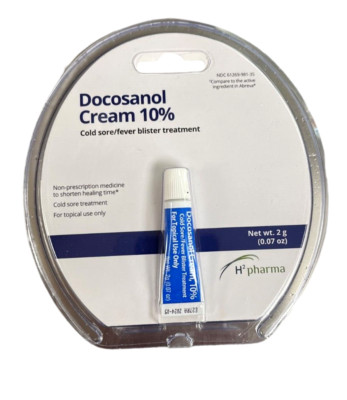Docosanol Cream 10% ( generic Abreva ) for Cold Sore Treatment H2Pharma ...
