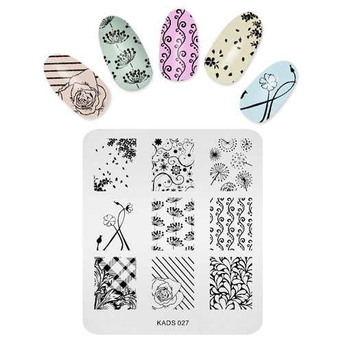 KADS Stamping Plates Flower Nail Art Stamping Template Image Manicure ...