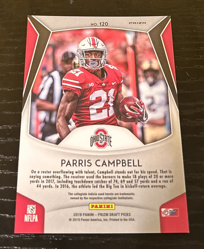 2019 Panini Prizm Draft Parris Campbell Rookie Orange Prizm | eBay