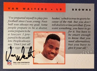 1991 & 1992 Pro Line NFL AUTOGRAPHS w/ COA seal - YOU PICK - (FREE ...