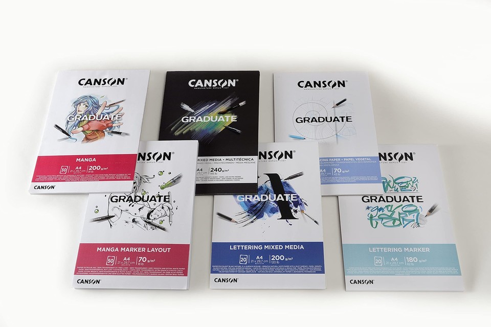 Canson Graduate Lettering Marker blocco carta molto liscia per ...