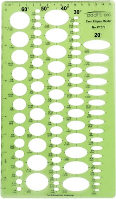 Pacific Arc Even Ellipse Master Template Guide, 79 Ellipses in 5 ...